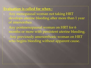 Post Menopausal Bleeding | PPT