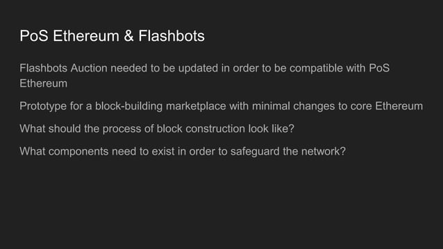 Post-Merge Flashbots | PPT