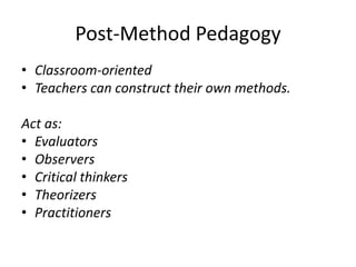 Post methodpedagogy - copy | PPT