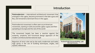 Post modern architecture | PPTX