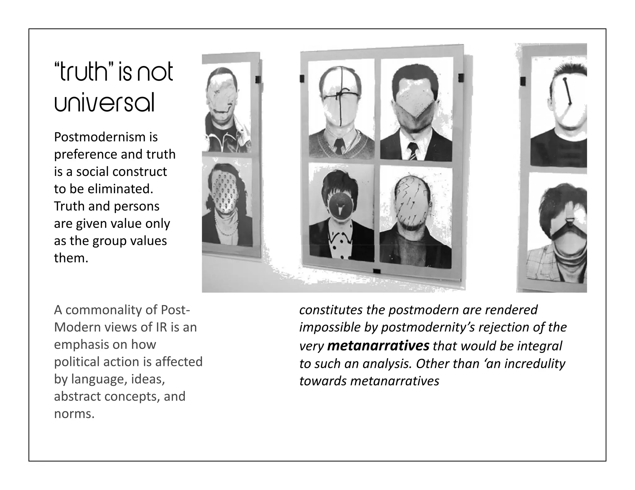 Postmodernism, post-structuralism, and post-colonialism in IR | PDF