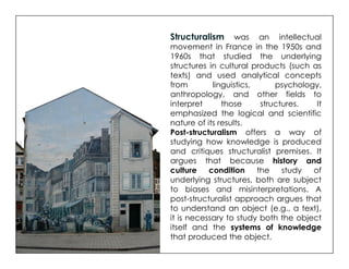 Postmodernism, post-structuralism, and post-colonialism in IR | PDF