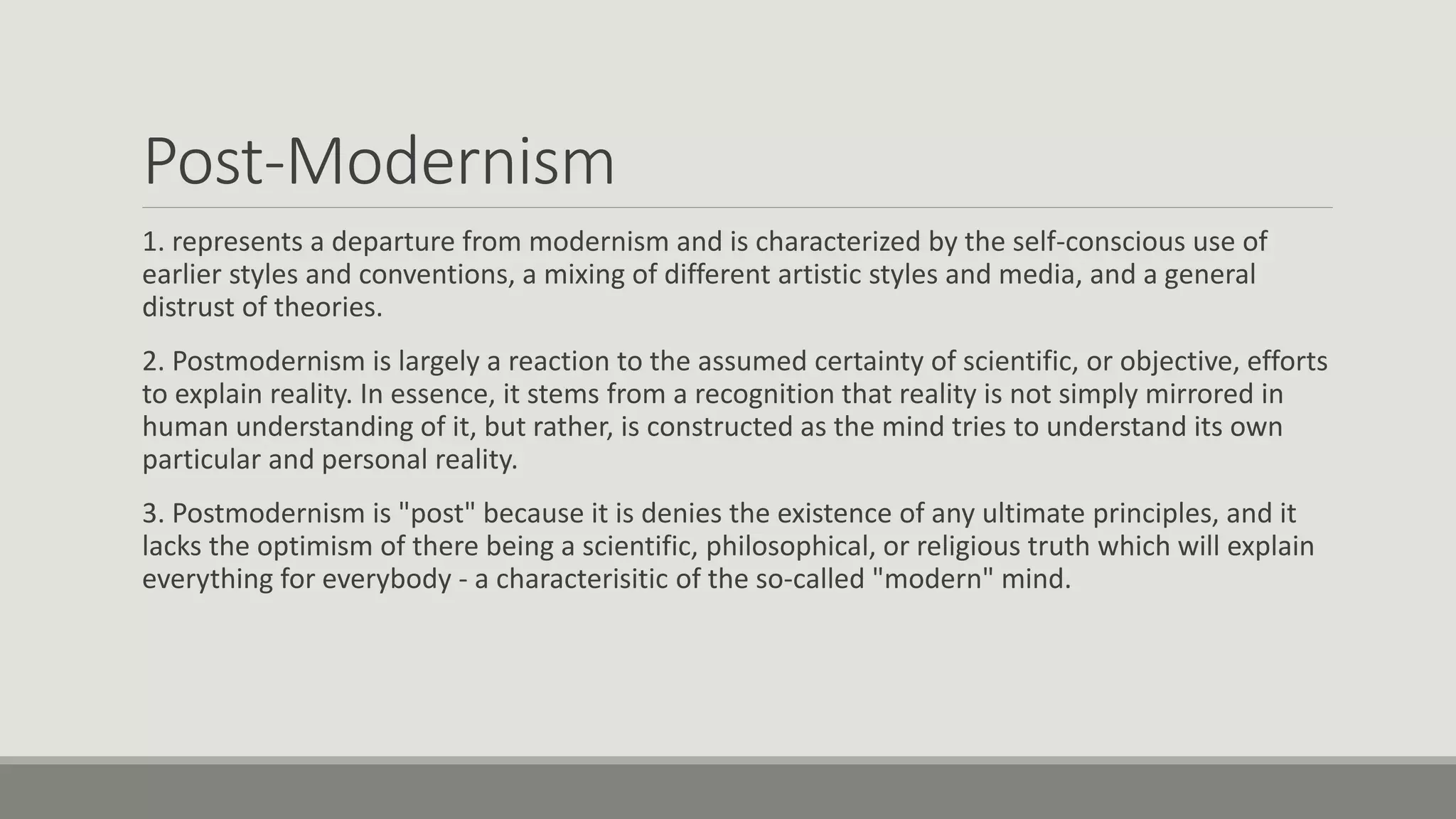 Post modernism | PPTX