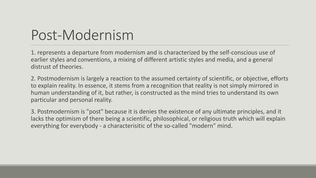 Post modernism | PPTX