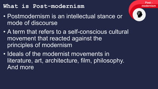 Post-Modernism in Education .pptx