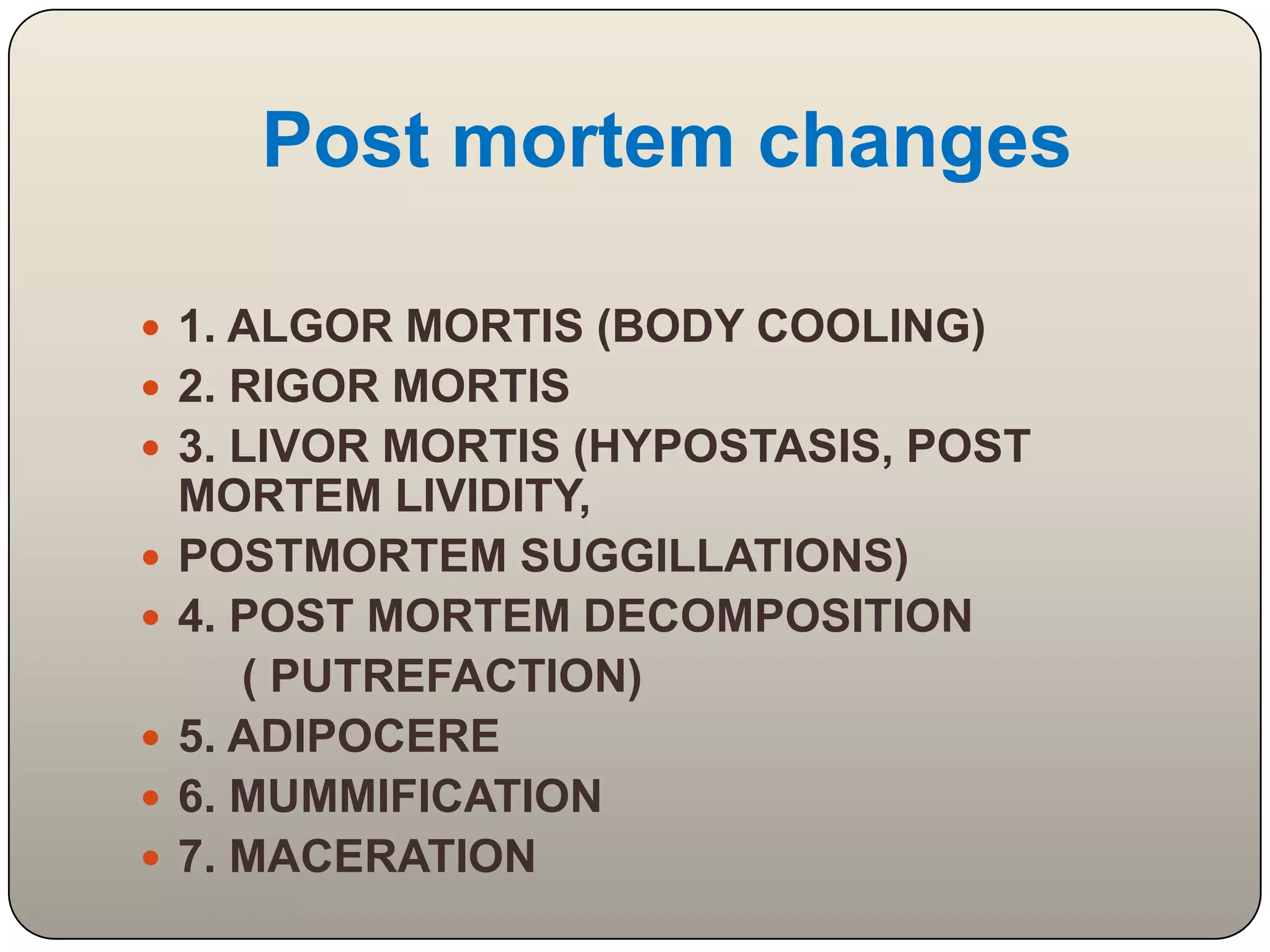Post mortem examination(autopsy) | PPTX