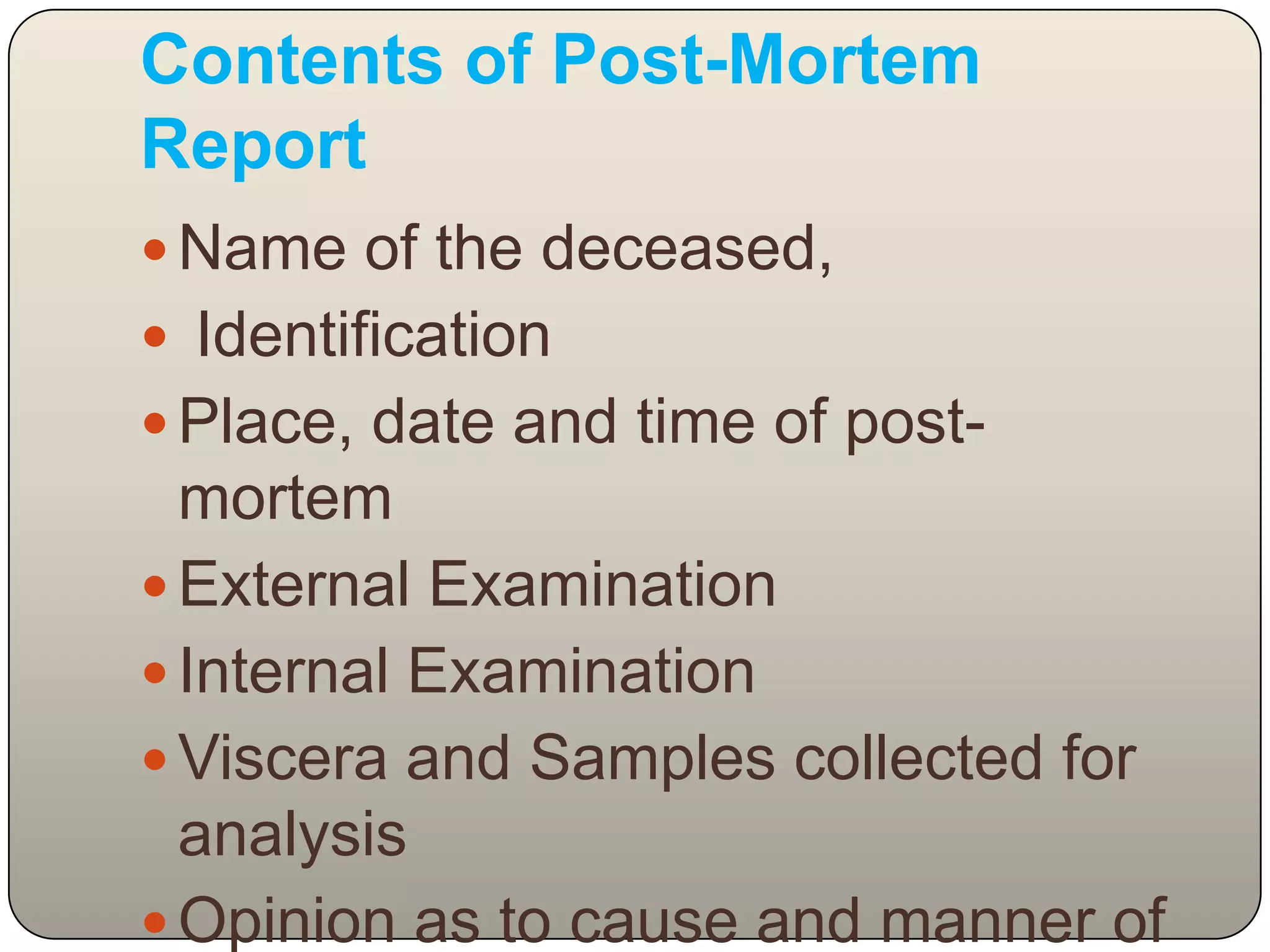 Post mortem examination(autopsy) | PPTX