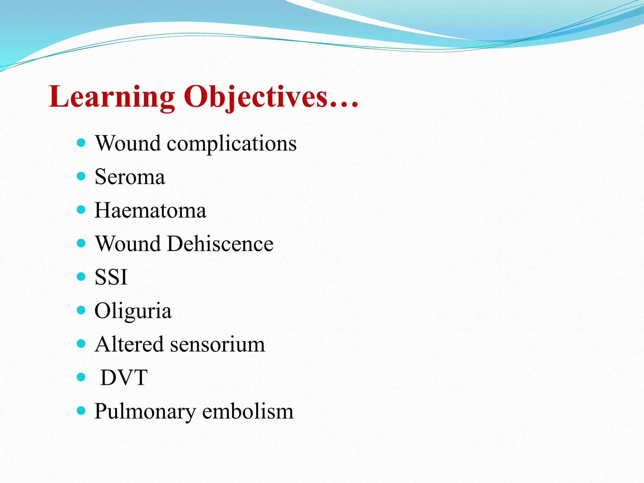 Post op....infection , oliguria, dvt.. | PPTX | Infectious Diseases ...