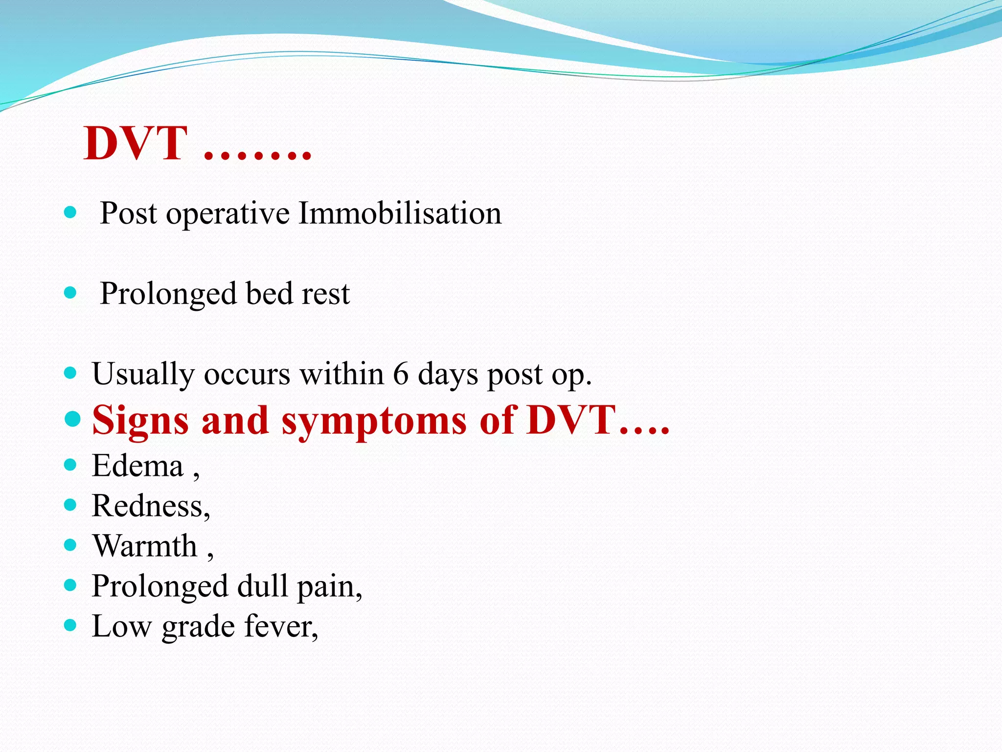 Post op....infection , oliguria, dvt.. | PPTX | Infectious Diseases | Diseases and Conditions