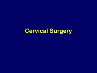 postoperative care of cervical and lumbar spine surgeries | PPT