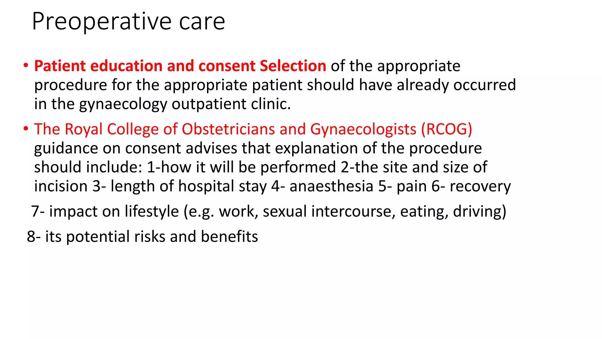 Post operative-care,gynecology and obstetric | PPTX