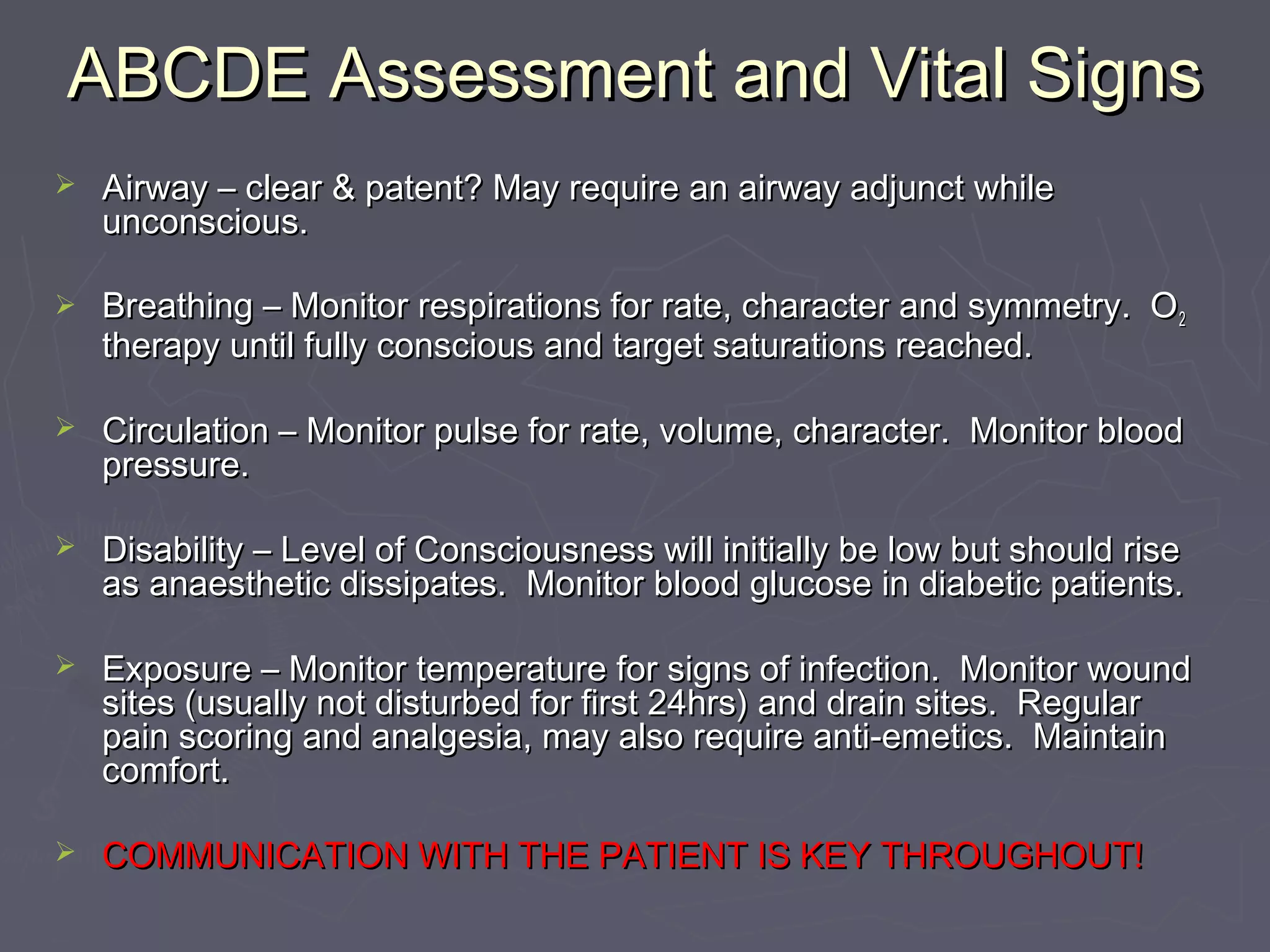 Post operative care | PPT