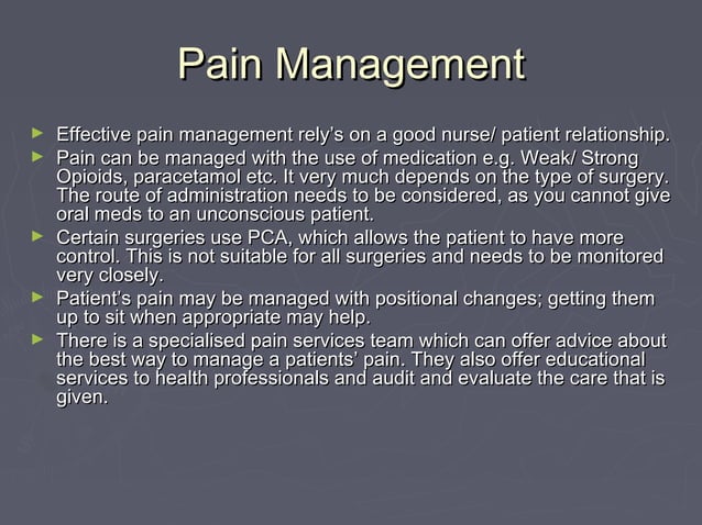 Post operative care | PPT
