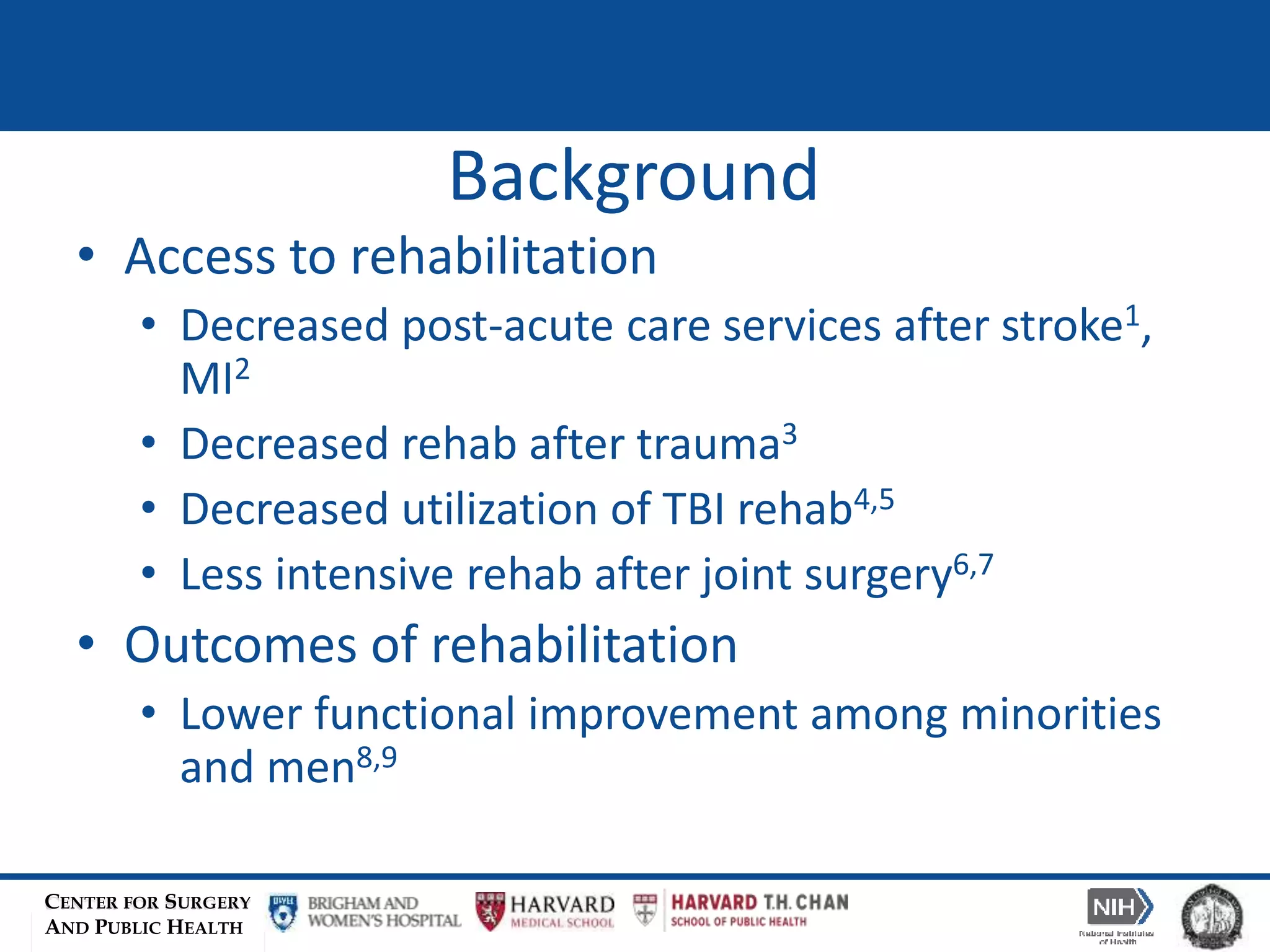 Elizabeth Lilley: Post-Operative Care and Rehabilitation Overview | PPT