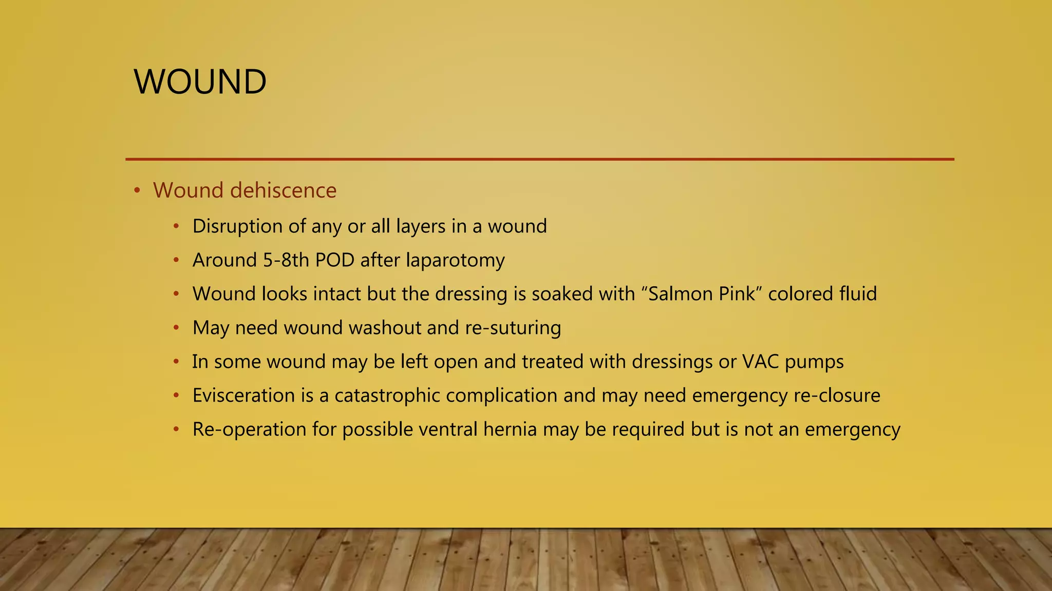 Post-operative care presentation | PPTX