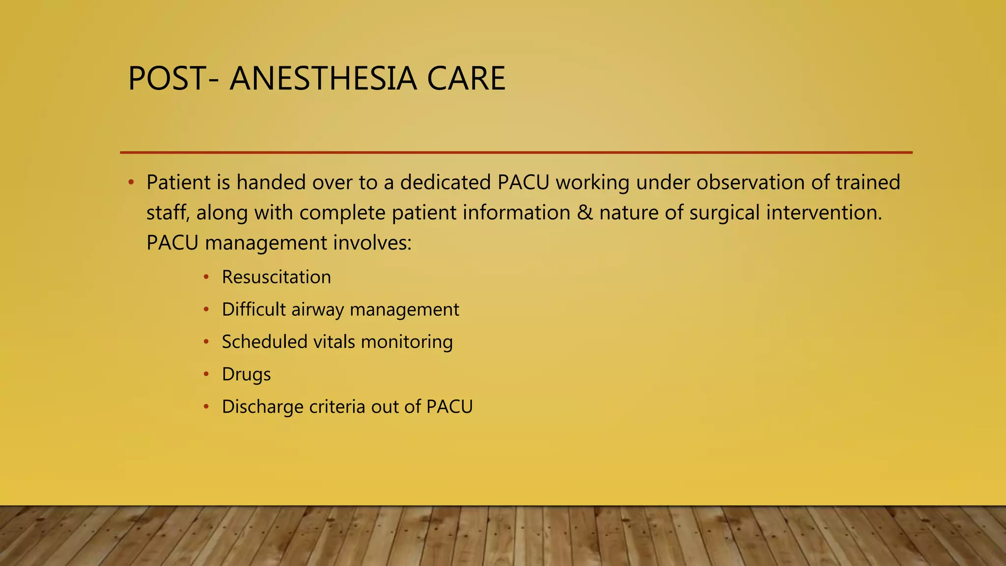 Post-operative care presentation | PPTX