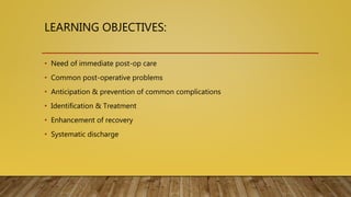 Post-operative care presentation | PPTX