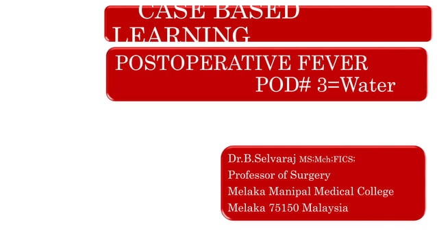 Post op fever- pod#3- uti | PPTX | Infectious Diseases | Diseases and ...