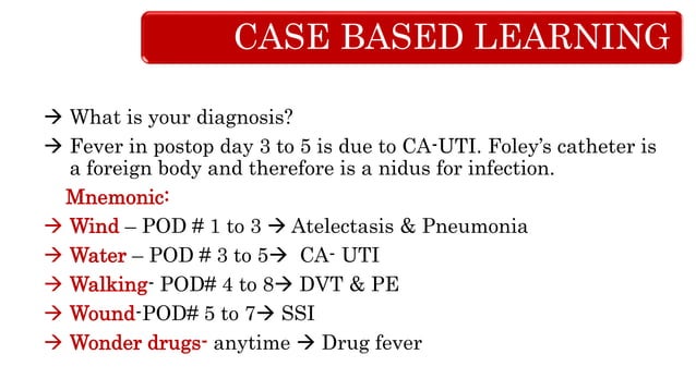 Post op fever- pod#3- uti | PPTX | Infectious Diseases | Diseases and ...