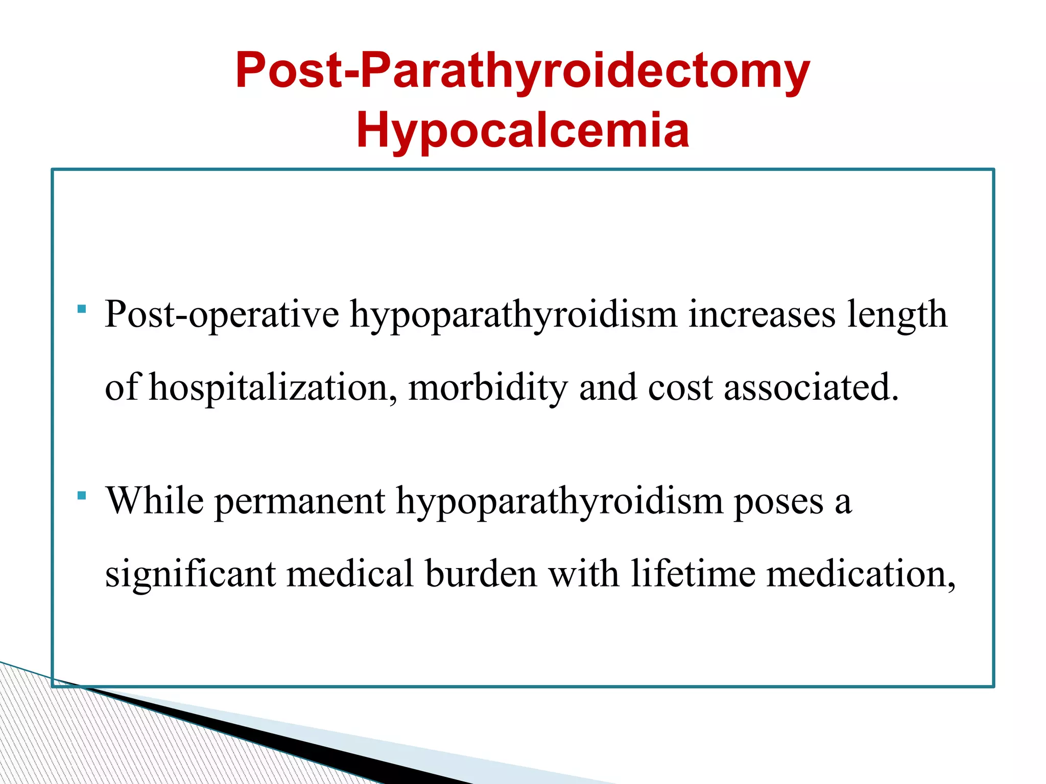 Post parathyroidectomy hypocalcemia dng 2019prof.osama elshahata | PPT
