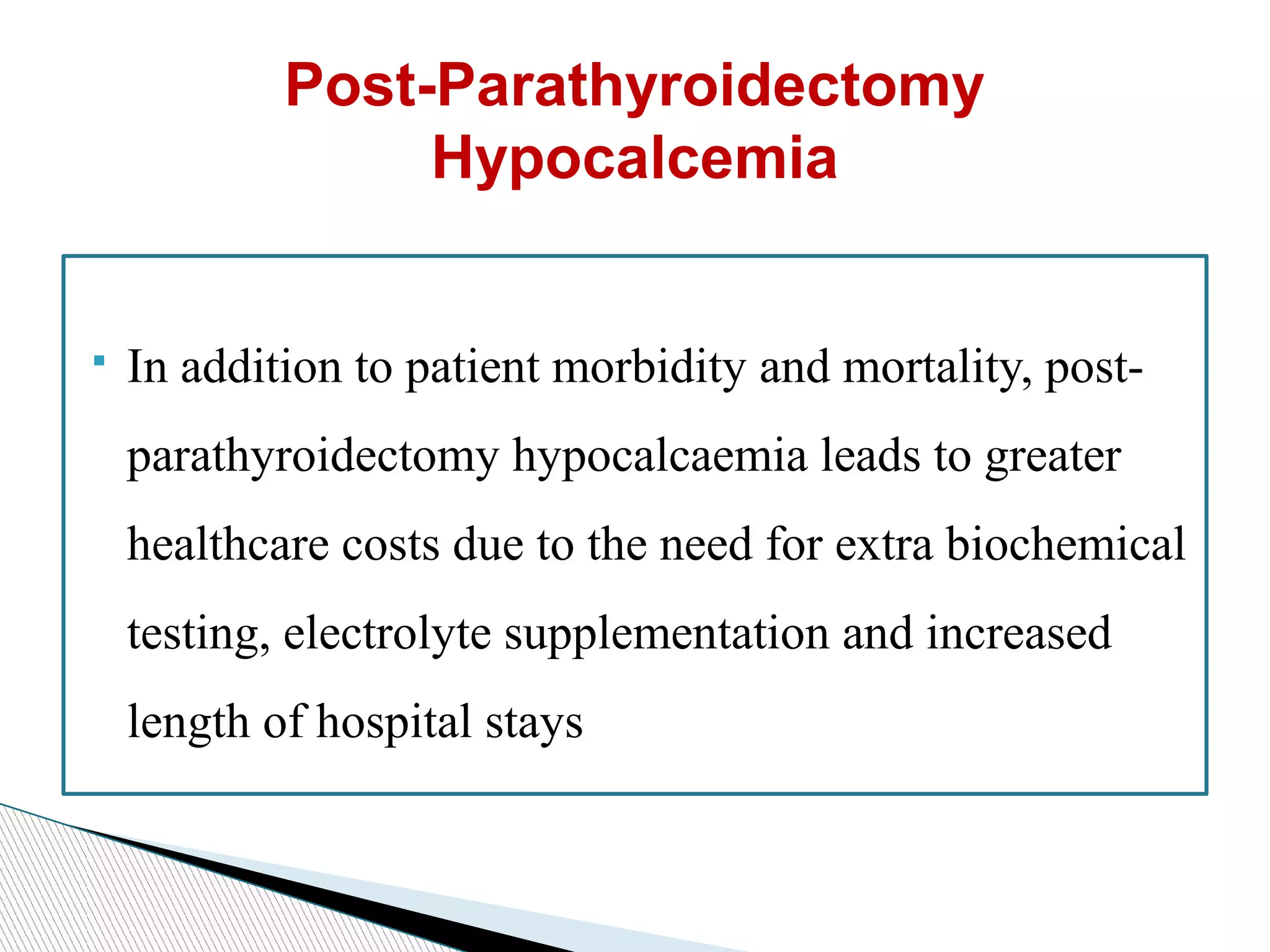 Post parathyroidectomy hypocalcemia dng 2019prof.osama elshahata | PPT