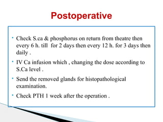 Post parathyroidectomy hypocalcemia dng 2019prof.osama elshahata | PPT