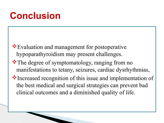 Post parathyroidectomy hypocalcemia dng 2019prof.osama elshahata | PPT ...