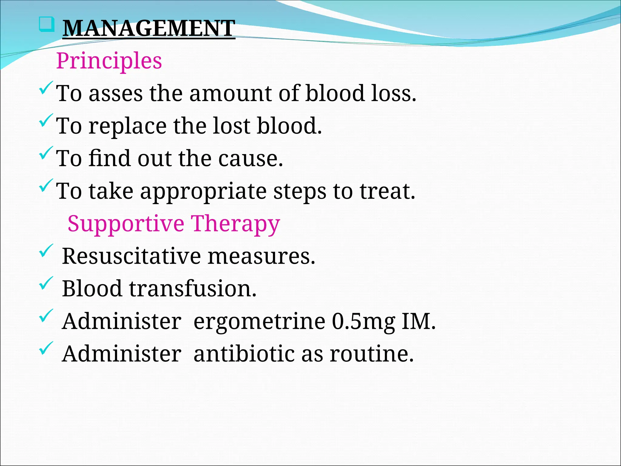 post-partum-haemorrhage management Guidance | PPT