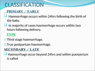 post-partum-haemorrhage management Guidance | PPT