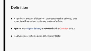 Post partum hemorrhage LB | PPTX