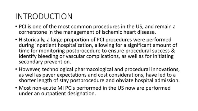 Post pci management of acs | PPTX