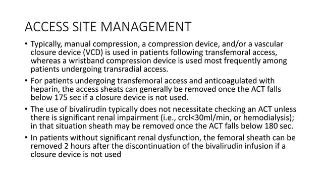 Post pci management of acs | PPTX