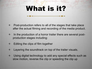 Post production | PPTX