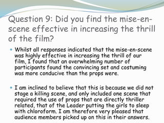 Post Production Audience Questionnaire Results Final | PPT