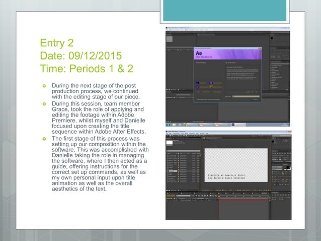 Post-Production Diary | PPTX