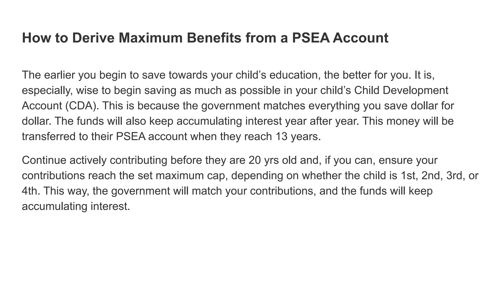 Post secondary education account (psea) overview | PDF