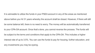 Post secondary education account (psea) overview | PPT
