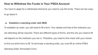 Post secondary education account (psea) overview | PPT