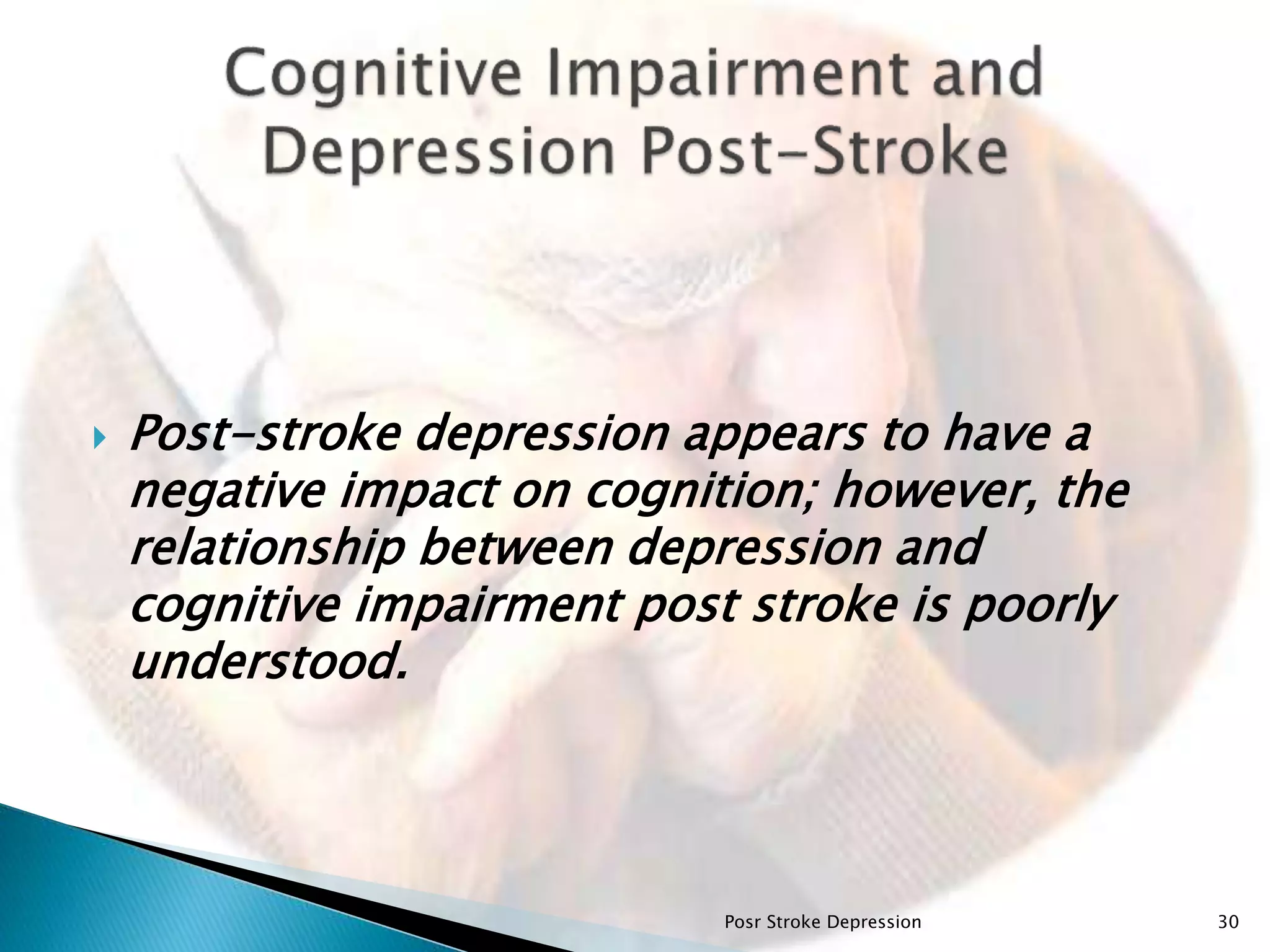 Post stroke depression | PPTX