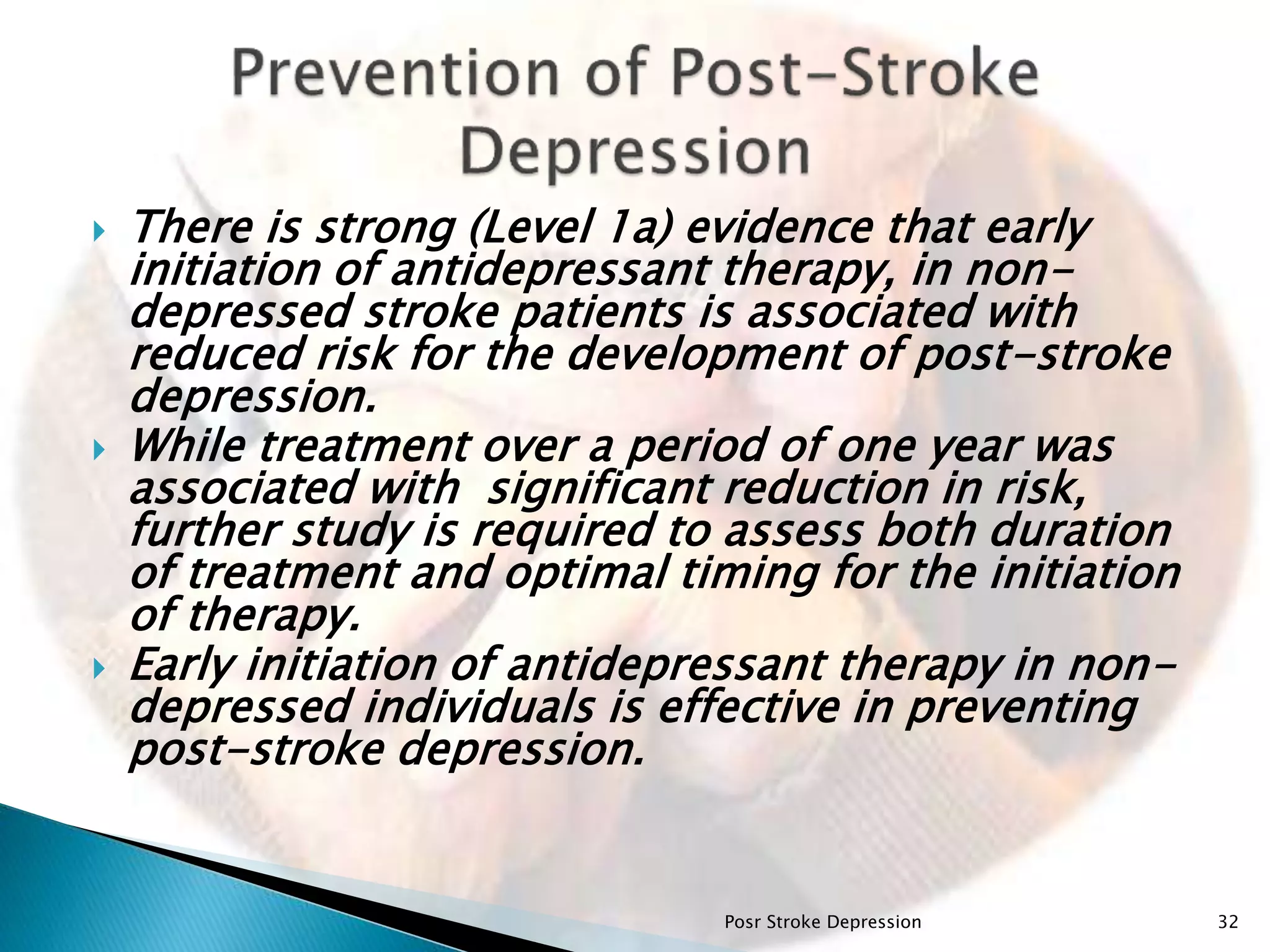 Post stroke depression | PPTX