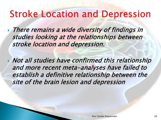 Post stroke depression | PPTX | Physical Therapy | Wellness
