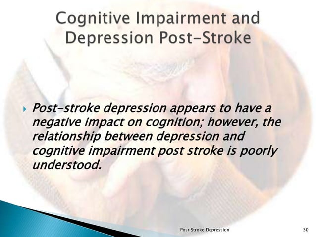 Post stroke depression | PPTX | Physical Therapy | Wellness