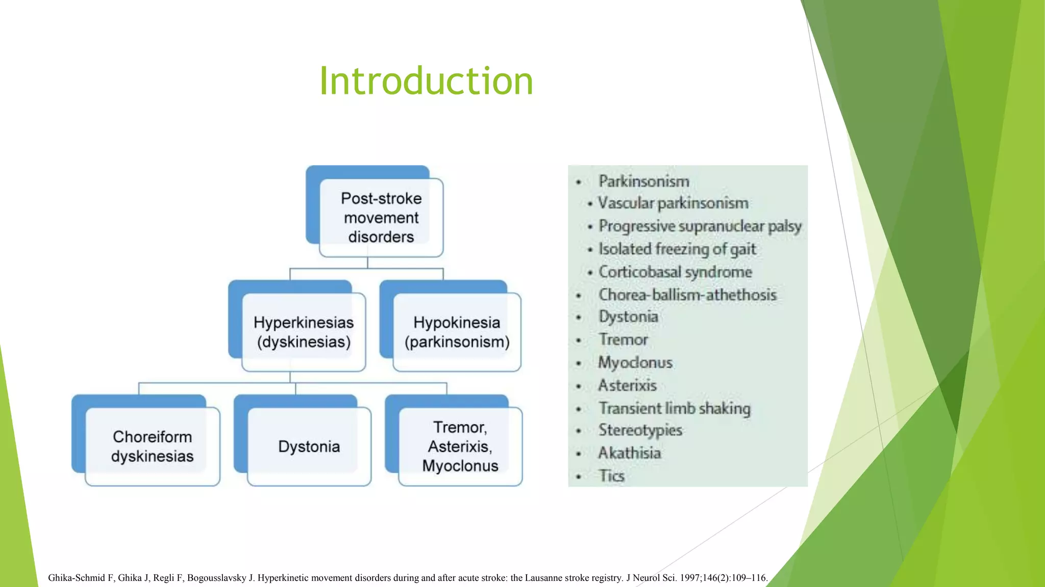Post stroke Movement Disorders PPT Post stroke Movement Disorders PPT