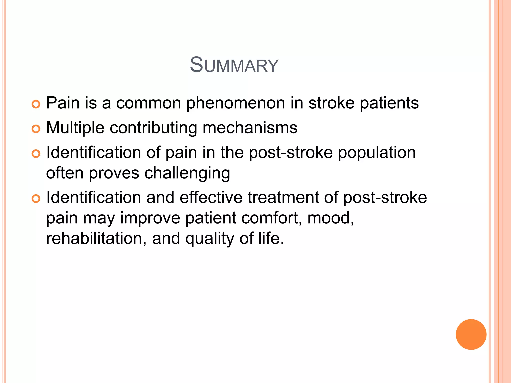 Post-stroke Pain | PPTX