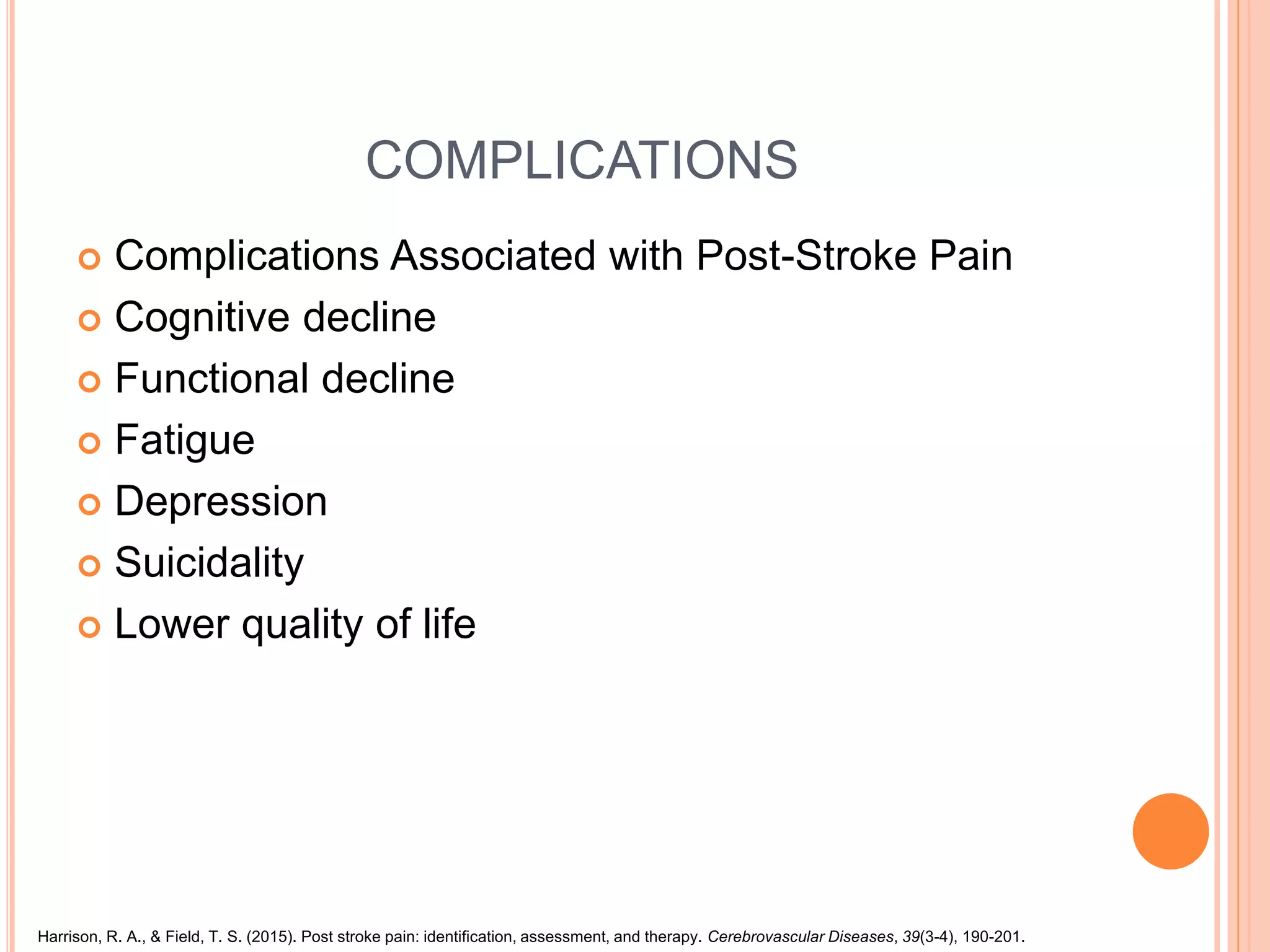 Post-stroke Pain | PPTX