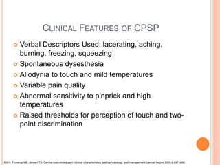 Post-stroke Pain | PPTX
