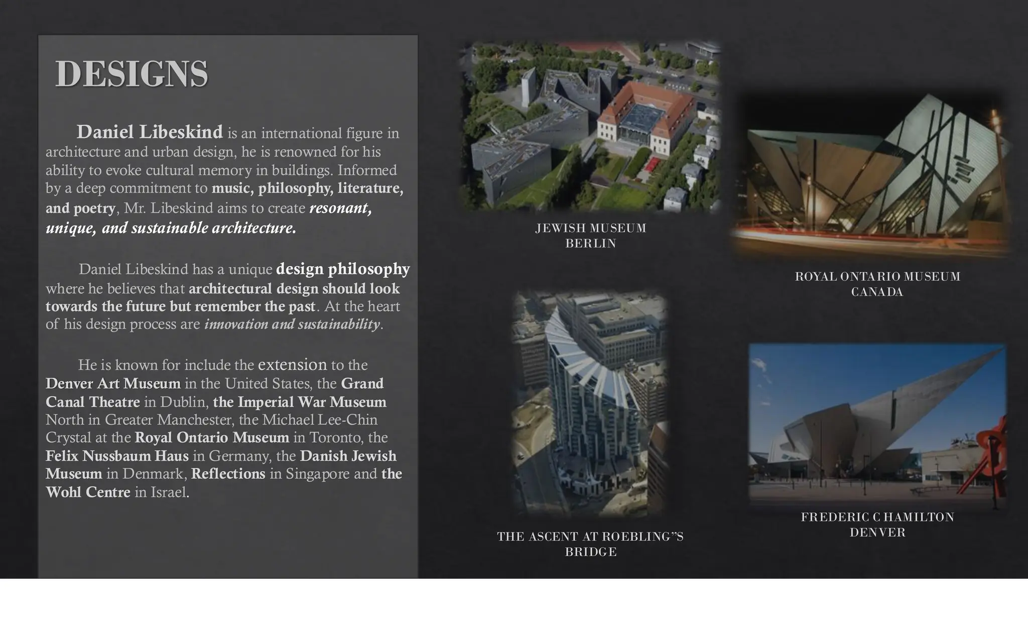 Post-Structuralism era of Architecture specifically Daniel Libeskind ...