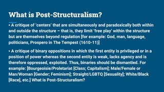 Post Structuralism and Deconstruction - a conceptual overview | PPT