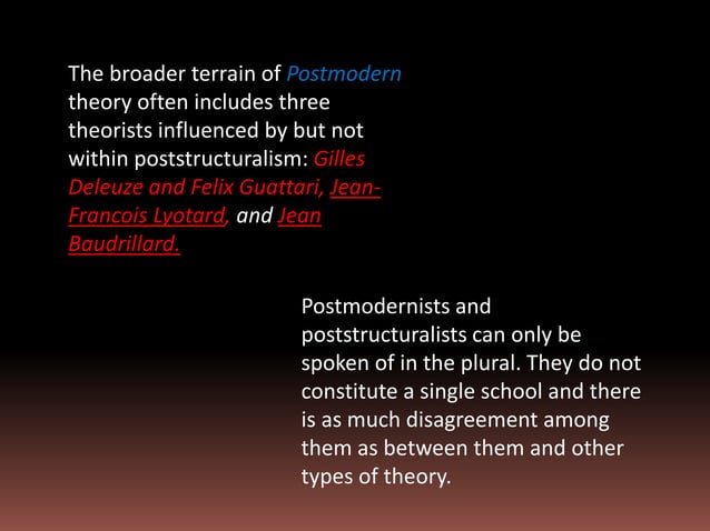 Post structuralism and postmodernism | PPT