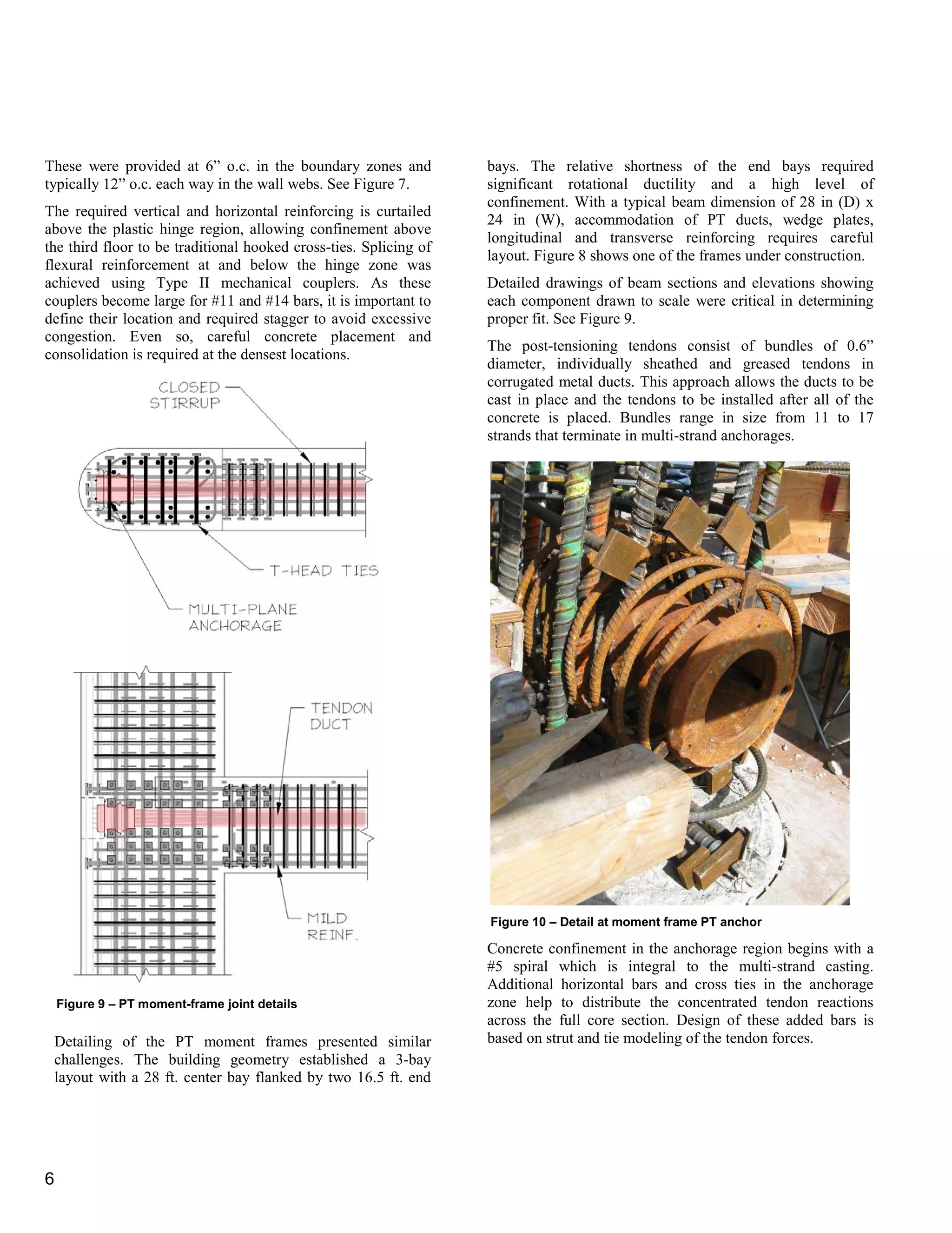 Post tensioned concrete walls & frames for seismic resistance | PDF